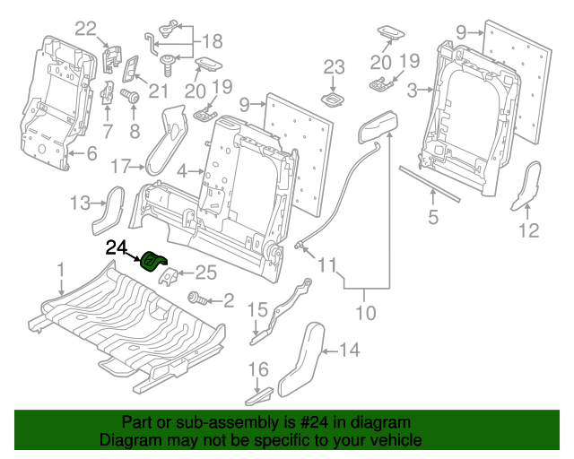 8R0-887-233-SC3 - Child Restraint Anchor Plate Bezel 2013-2017 Audi ...