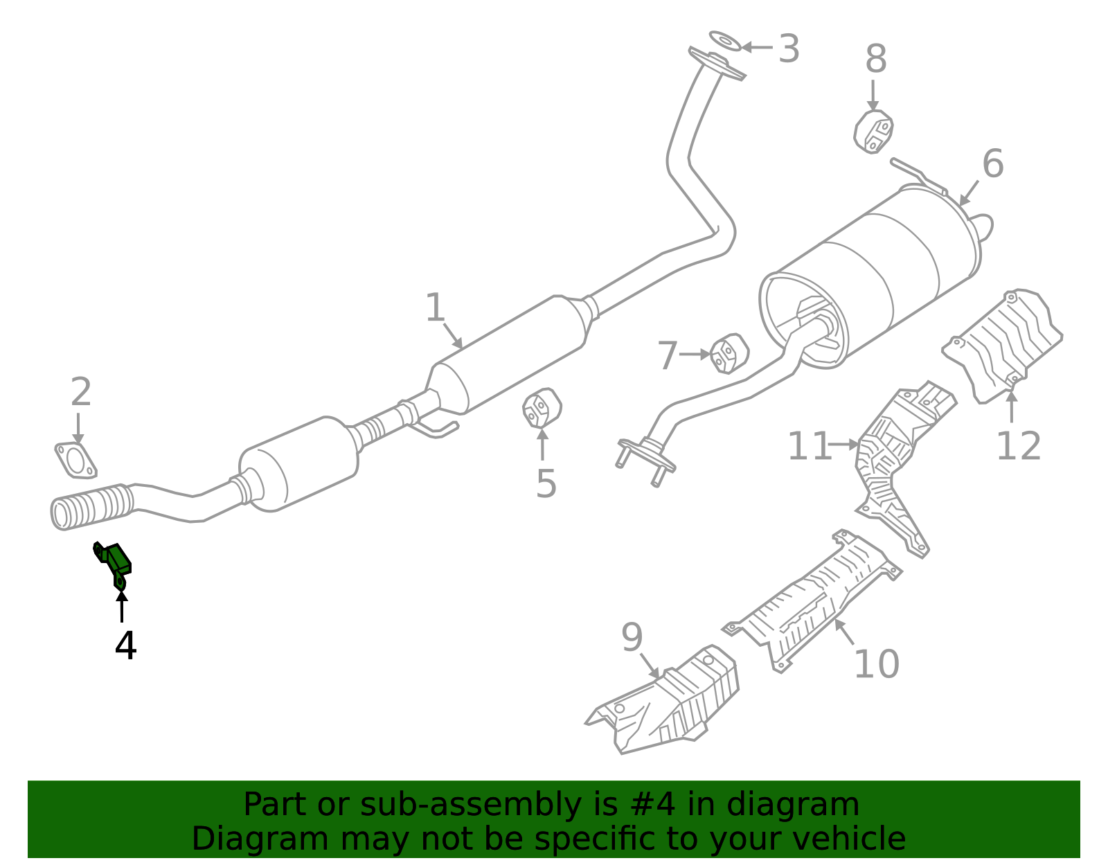2017-2025 Nissan Converter & Pipe Hanger 20651-5RA0A | Nissan Parts Plus