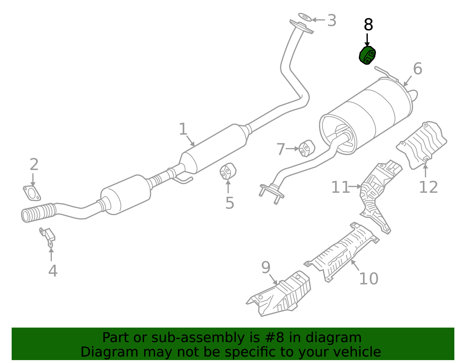 20651-5RA3A - 2018-2025 Nissan - Muffler Hanger | Anicra Nissan Parts