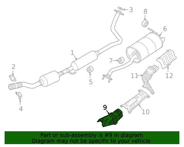 2018-2021 Nissan Heat Shield 74751-5RB0A | Nissan Parts Store