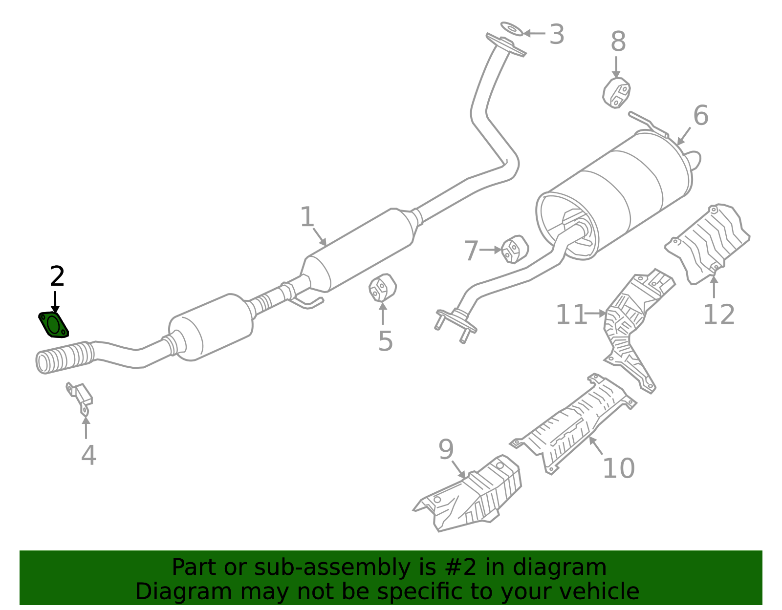 2017-2024 Nissan Converter & Pipe Gasket 20692-1HA0A | CMA's Colonial ...