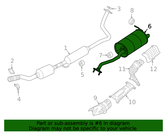 20100-5RL6A - Muffler 2018-2024 Nissan Kicks | Nissan Parts & Accessories Online