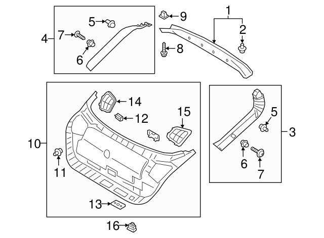 81760-J5000WK - Upper Trim 2018-2023 Kia Stinger | Kia.Parts Store