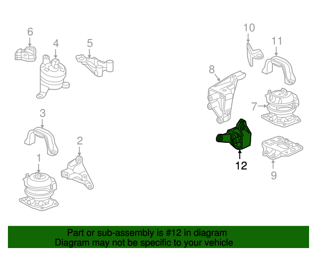 50850-TZ5-A01 - Rubber Assembly Transmission Mounting - 2016-2021 Honda ...