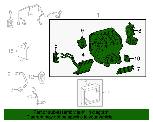 2013-2018 Toyota Avalon Case Assembly 87050-07141 | Sparks Parts
