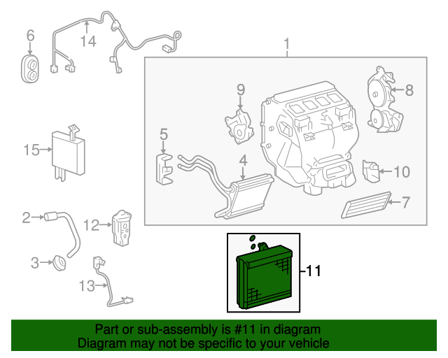 2012-2019 Toyota Evaporator Core 88501-06240 | OEM Parts Online