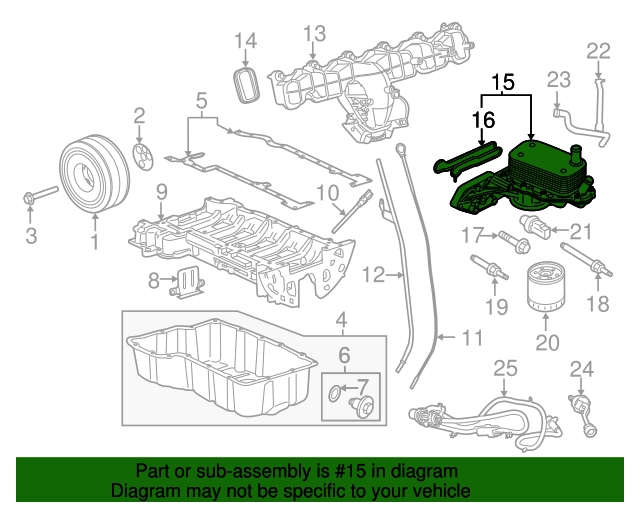 Genuine OEM Ford Part - Oil Cooler BK3Z-6881-D | Genuine OEM Ford Parts ...