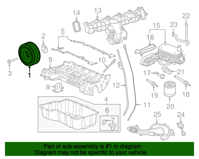 Genuine OEM Ford Part - Crankshaft Pulley BB3Z-6312-A | Genuine OEM ...