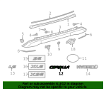 75442-02380 - Deck Lid Emblem 2020-2024 Toyota Corolla | Longo Toyota Parts