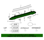 76811-12909 - Filler Molding - 2021-2023 Toyota Corolla | OEM Genuine ...