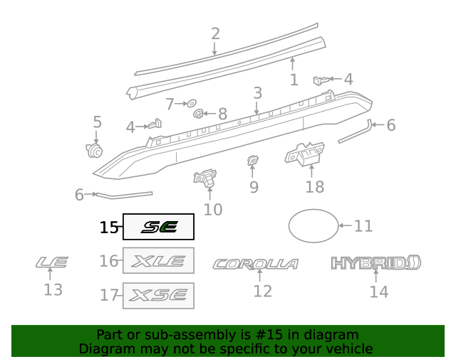 75444-02D10 - Nameplate - 2020-2023 Toyota Corolla | OEM Genuine Toyota ...