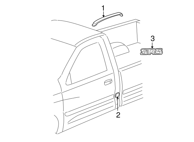 75552-0C020 - Drip Molding - 2000-2006 Toyota Tundra | DiscMonster