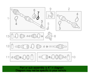 2014-2024 Mazda Axle Assembly Snap Ring 9957-34-500 | RealMazdaParts.com