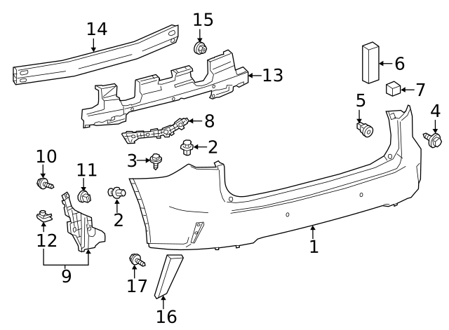 52581-48040 - Bumper Protection Pad 2018-2022 Lexus | AutoNationParts.com