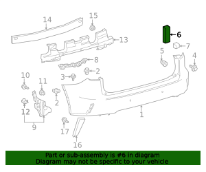 52581-48040 - Bumper Protection Pad 2018-2022 Lexus | AutoNationParts.com