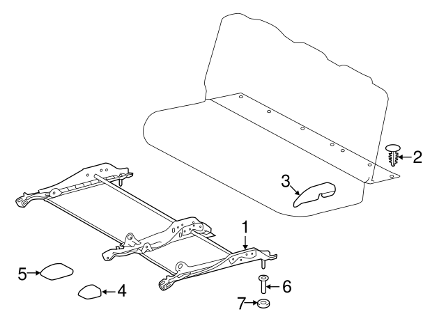 79959-0E020-C0 - Seat Mount Front Cover 2014-2019 Toyota Highlander ...