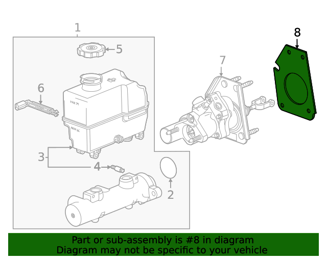 2020-2024 GM Power Brake Booster Gasket 84080149 GM | GMPartsDirect.com