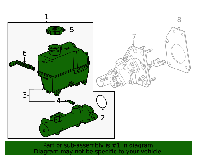 2022-2024 GM Brake Master Cylinder 84939473 GM | GMPartsDirect.com