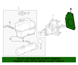 2020-2024 GM Power Brake Booster Gasket 84080149 GM | GMPartsDirect.com
