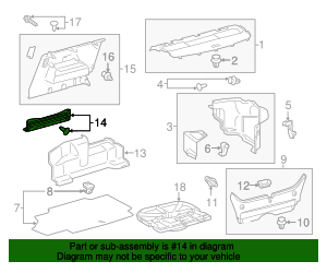 64713-06081-C0 - Trunk Trim Panel - 2013-2017 Toyota Camry | OEM Parts ...