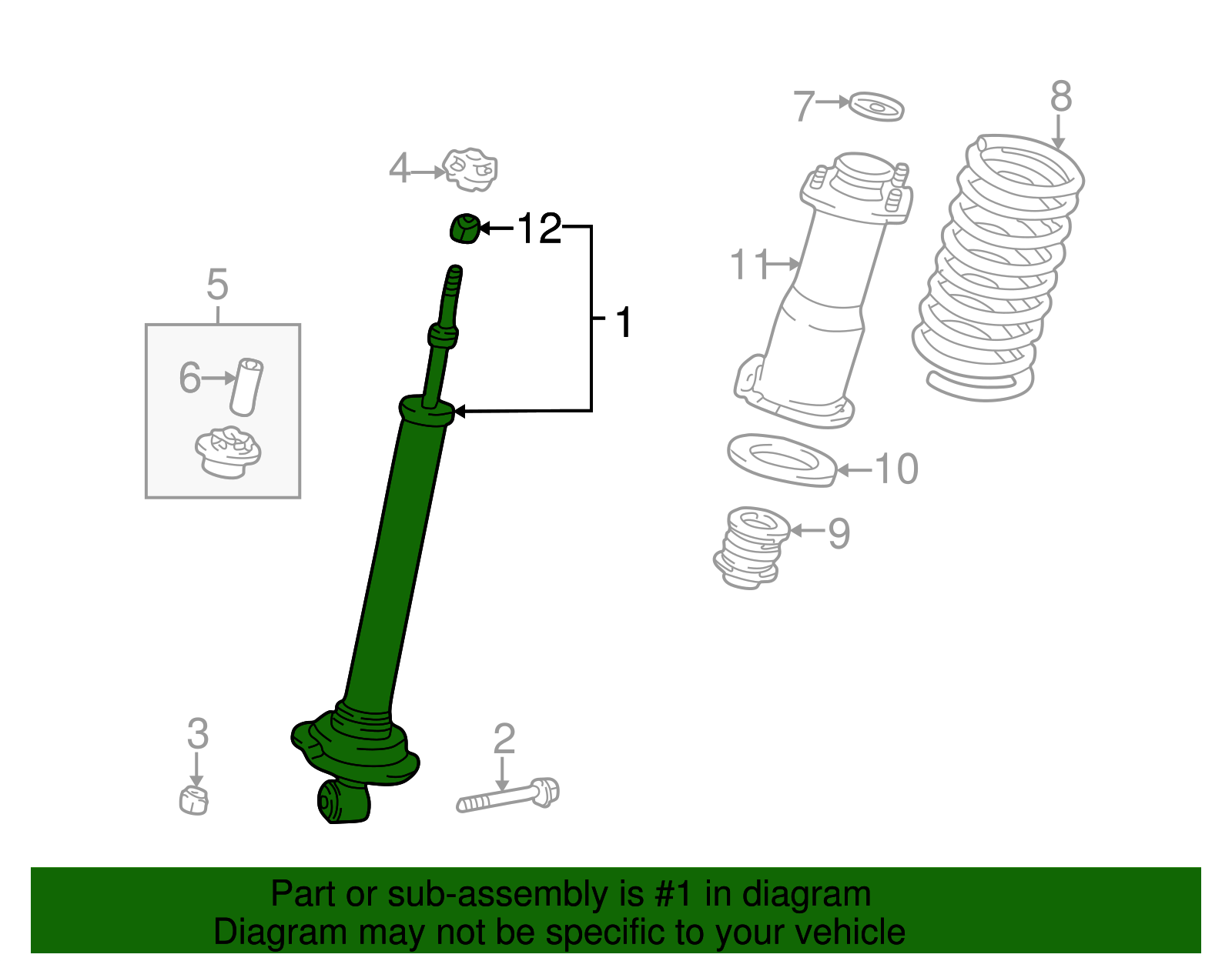 2006-2010 Lexus SC430 Strut 48530-80333 | OEM Parts Online