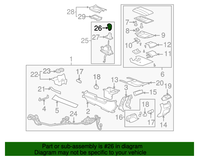 2010-2014 Cadillac CTS Ebony Automatic Transmission Shift Lever Knob ...