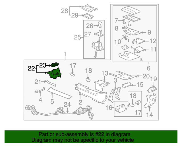 2008-2014 Cadillac CTS Cup Holder 22983569 | QuirkParts