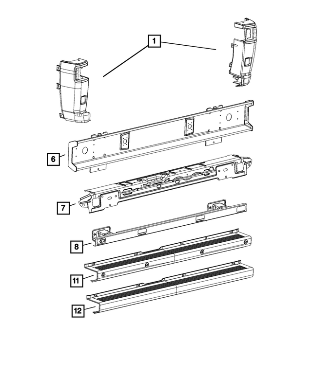 2019-2024 Ram Rear Fascia 5MA20JXWAA | My Mopar Parts