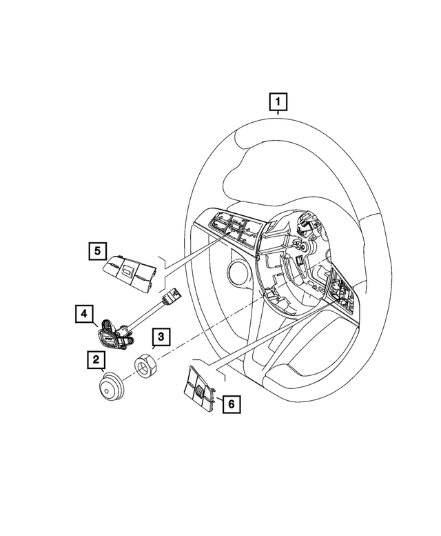 2023-2024 Dodge Hornet Steering Wheel 7YL56LXHAA | Mopar eStore