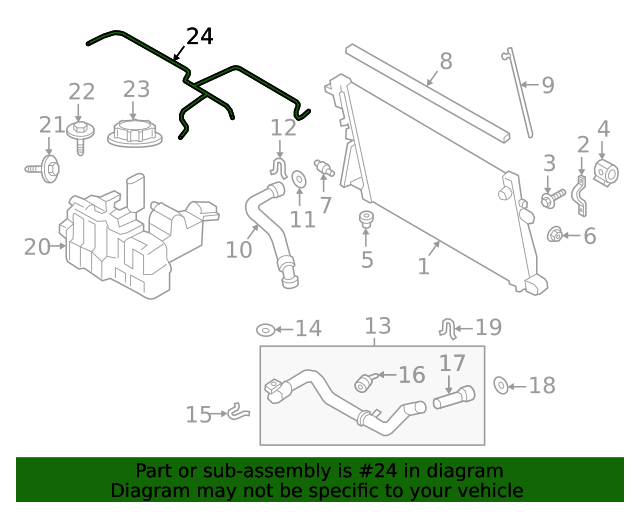 2017-2020 Ford Overflow Hose HC3Z-8075-D | OEM Parts Online