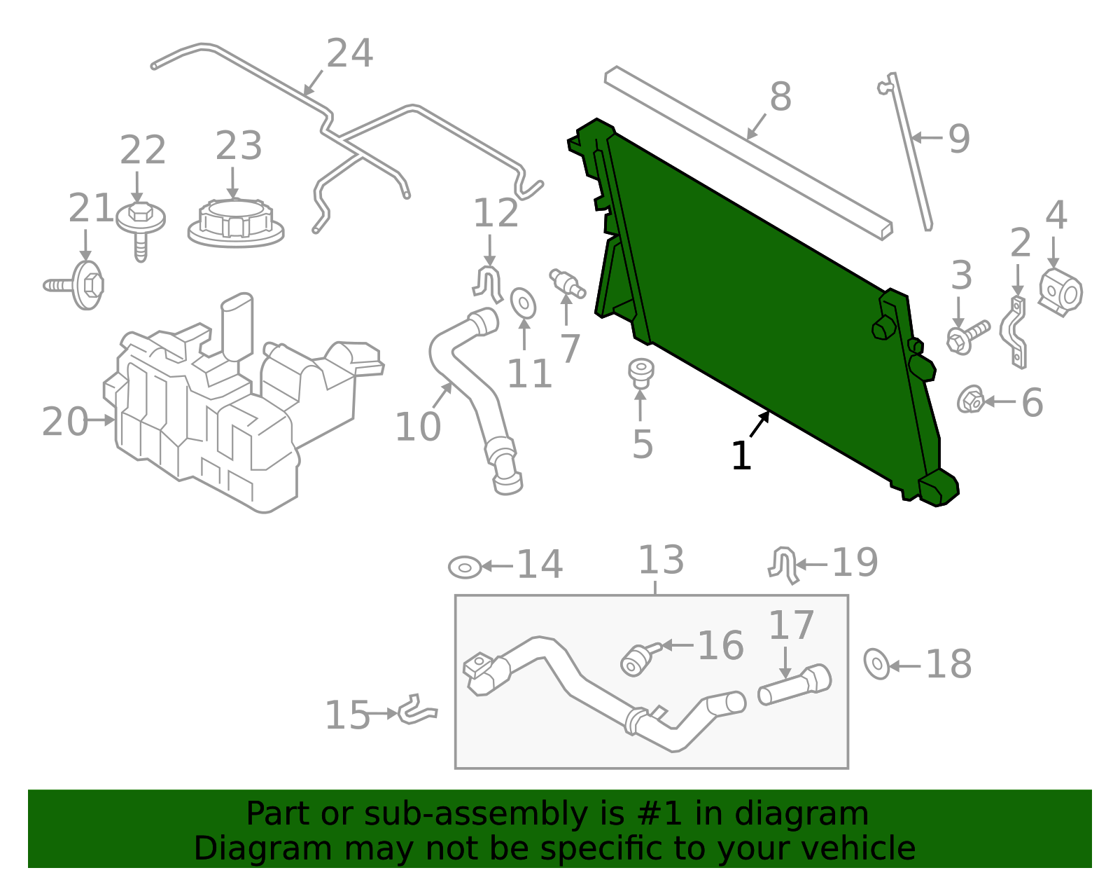 Genuine OEM Ford Part - Radiator LC3Z-8005-C | Genuine OEM Ford Parts ...