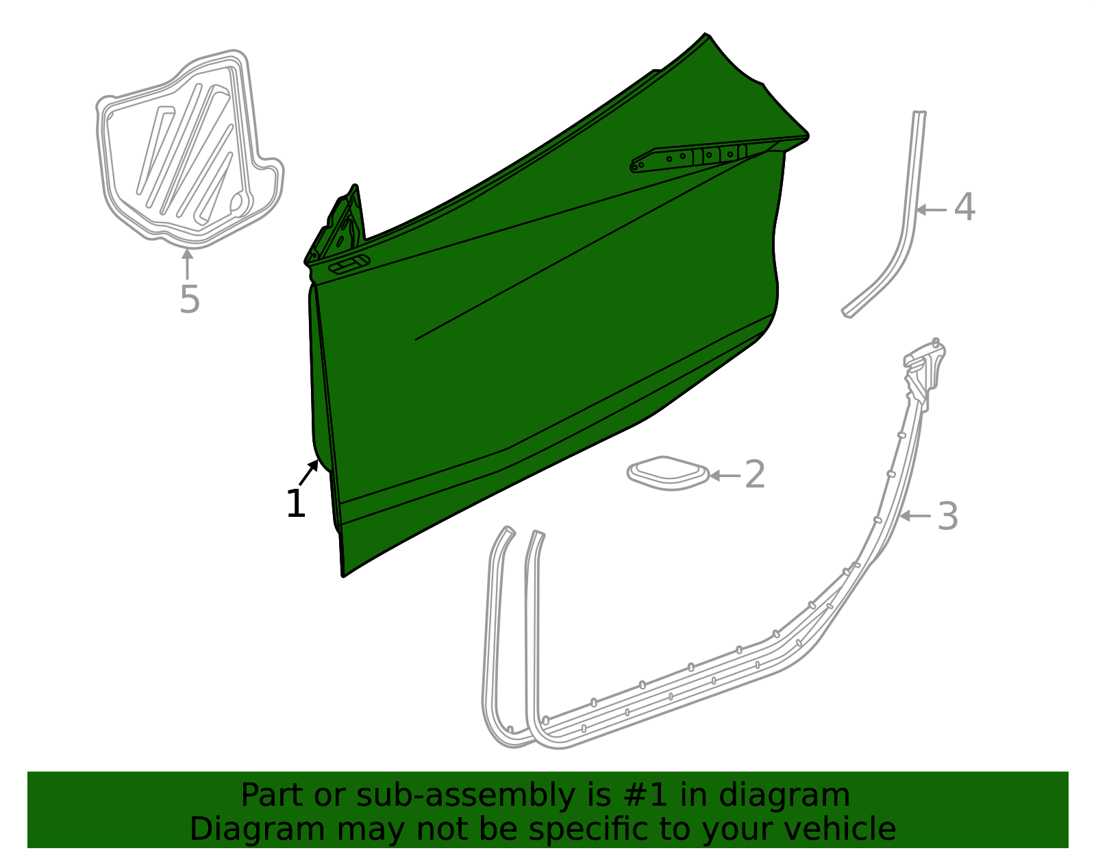 2020-2025 Chevrolet Corvette F Door 86819215 | GM Parts Center