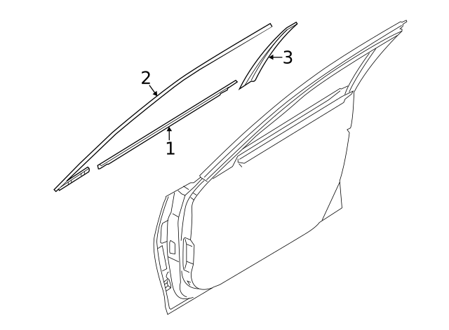 2019-2023 Genesis G70 Molding Assembly-Front Dr Frame Left-hand 82850 ...