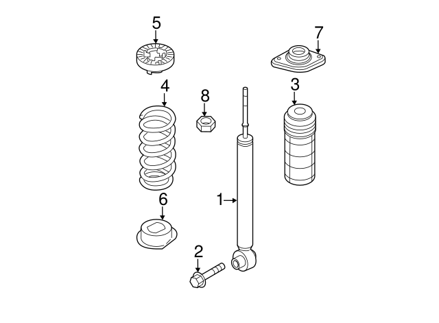 2009-2017 Nissan OEM NEW 2009-2017 Nissan Quest Murano Left Right Shock ...