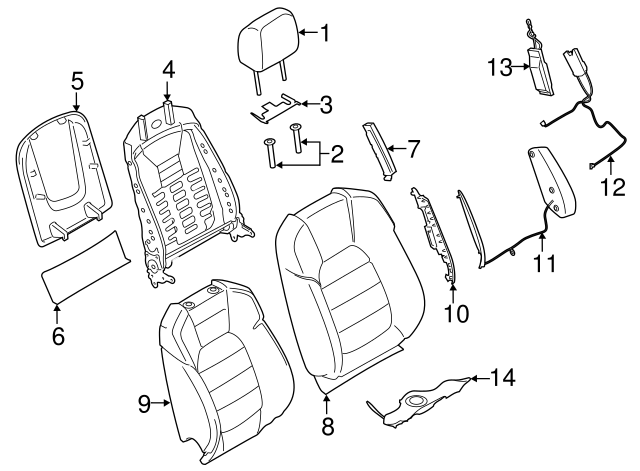 95B-881-805-Q-DE0 - Seat Back Cushion Cover 2022-2024 Porsche Macan ...