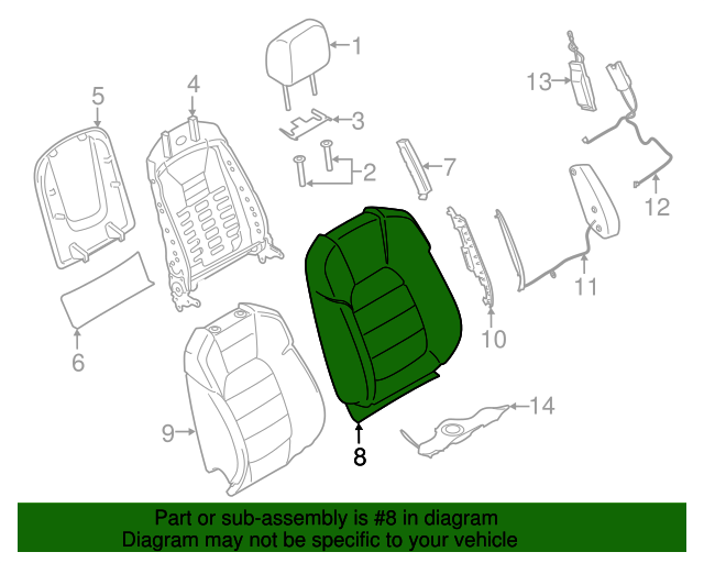 95B-881-805-Q-DE0 - Seat Back Cushion Cover 2022-2024 Porsche Macan ...
