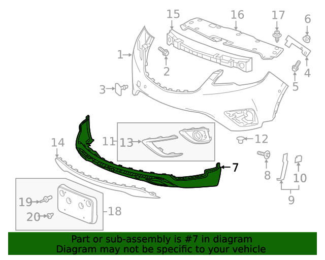 2019-2020 Buick Envision Front Lower Bumper Cover 84422846 GM ...