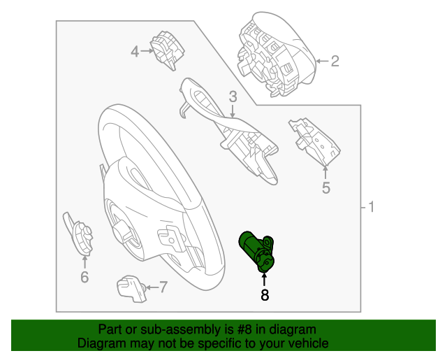 166-906-31-01 - Steering Wheel Damper 2012-2019 Mercedes-Benz ...