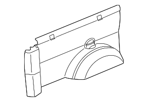 2003-2020 GM Medium Dark Pewter II Passenger Side Body Side Rear Trim ...