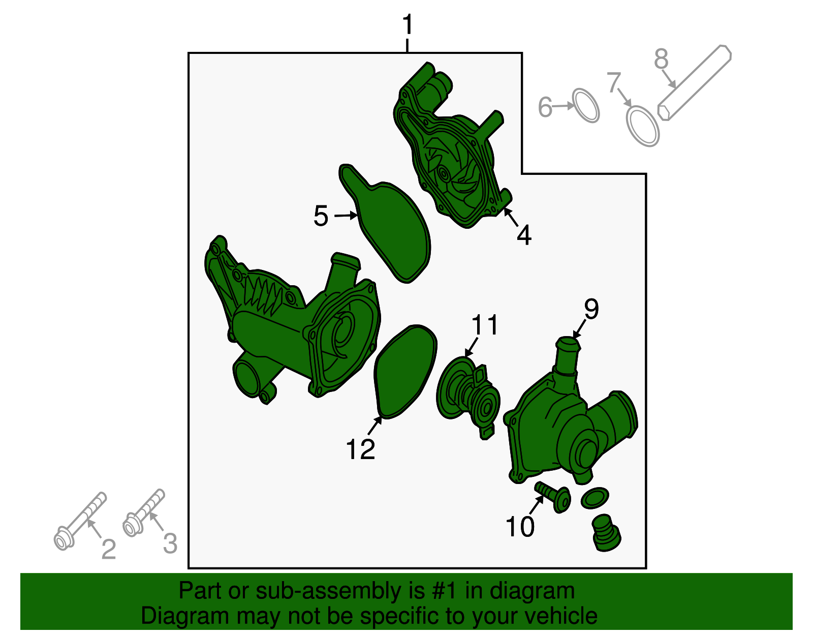 2007-2009 Volkswagen Touareg Engine Water Pump 079-121-010-C | OEM VW ...