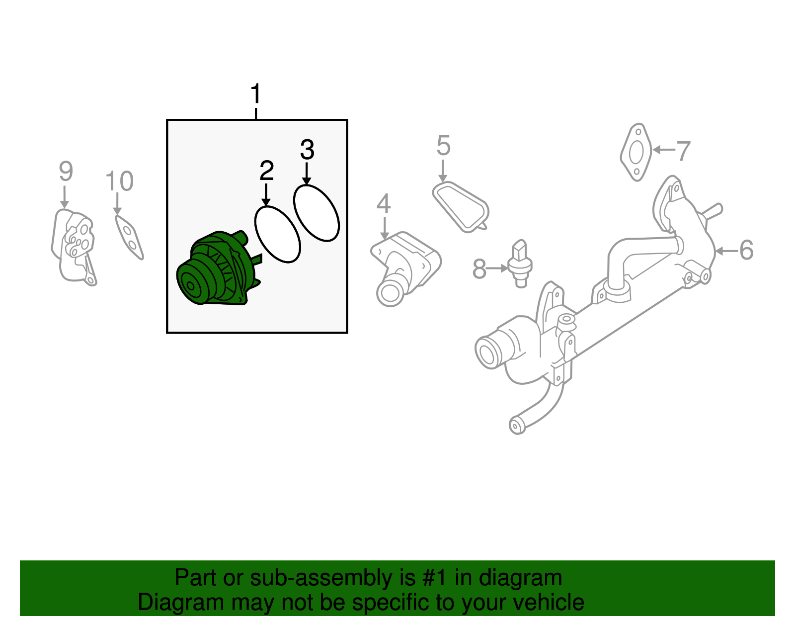 2007-2024 Nissan Water Pump 21010-JA11A | Nissan RVA