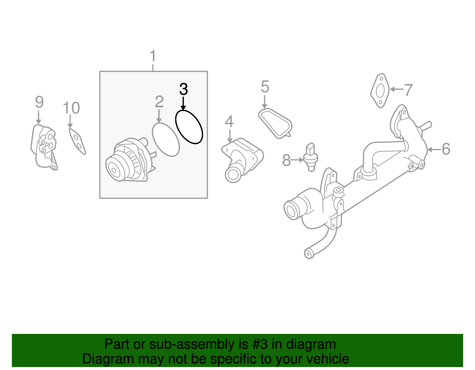 21049-ZL80B - Water Pump Assembly O-Ring 1995-2024 Nissan | Nissan ...