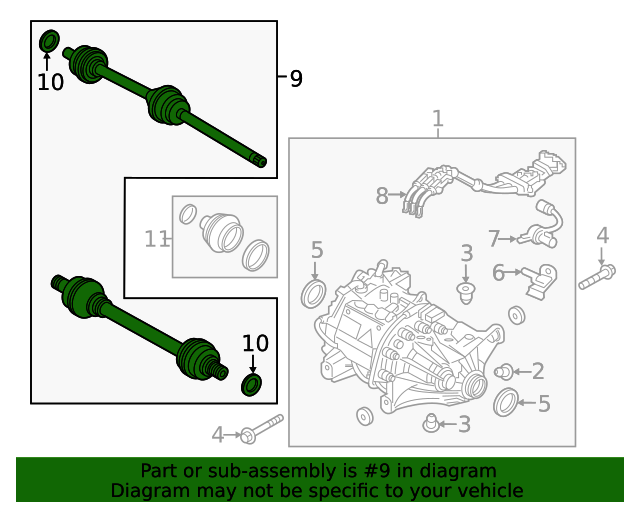 36012733 - CV Axle Assembly 2016-2022 Volvo | AutoNationParts.com