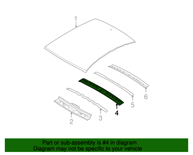67141-2H000 - Roof Bow 2007-2010 Hyundai Elantra | AutoNation Parts