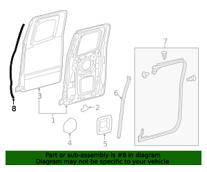 2016-2023 Toyota Tacoma Door Seal 67896-04010 | AutoNation Parts