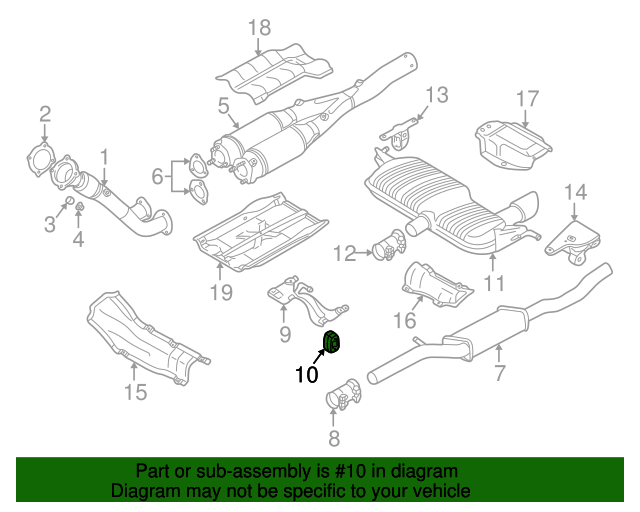 6X0-253-147 - Muffler & Pipe Insulator 2000-2006 Audi | Audi OEM Parts