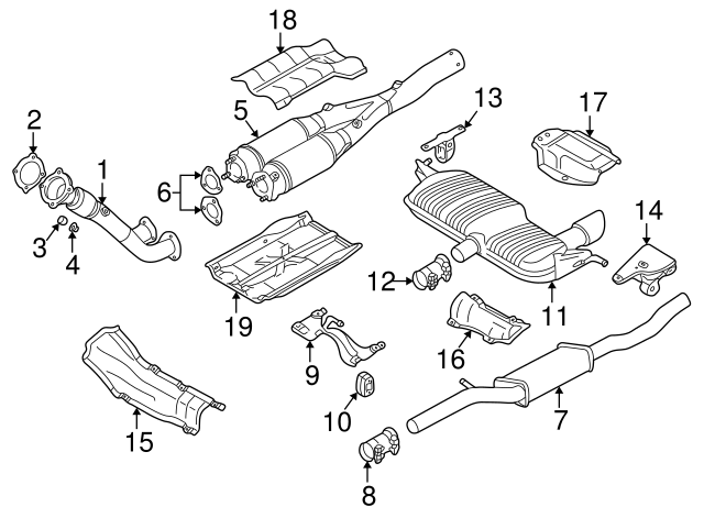 6X0-253-147 - Muffler & Pipe Insulator 2000-2006 Audi | Audi OEM Parts