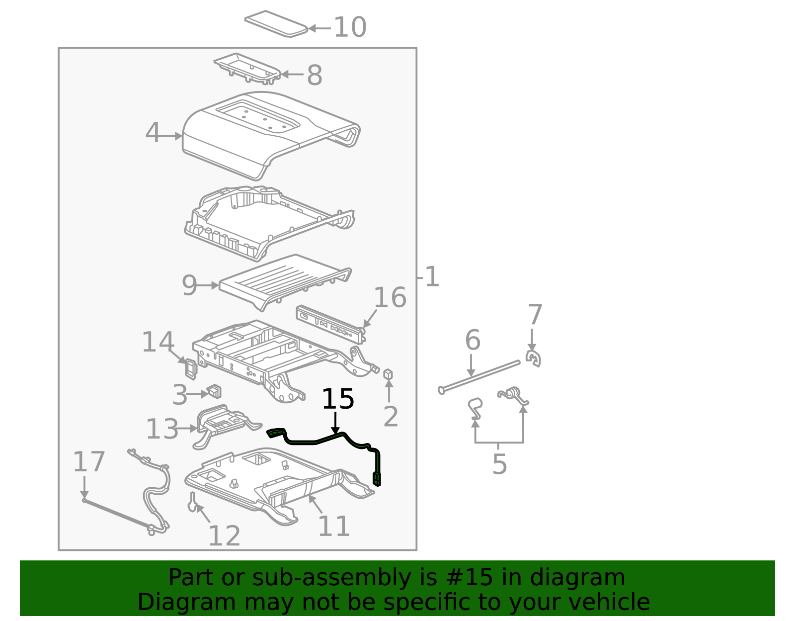 2021-2024 GM Front Floor Console Bin Lamp 84873454 GM | GMPartsDirect.com