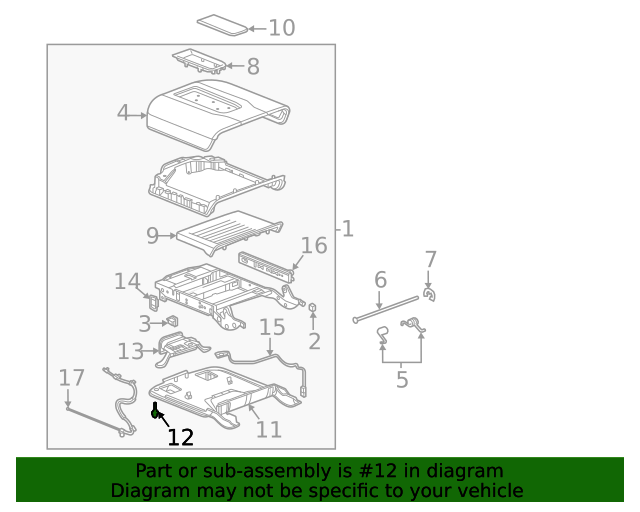 2012-2024 GM Instrument Panel Storage Compartment Bumper 25702652 GM ...