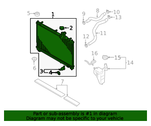2021-2022 Mitsubishi Outlander PHEV Radiator Assembly 21410W200P ...